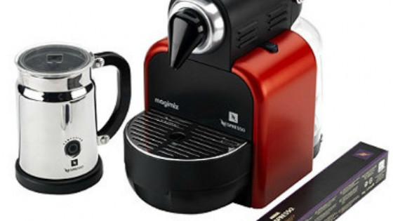 Nespresso Magimix M100 Manual Coffee Machine In Glam Red £59.99 ...