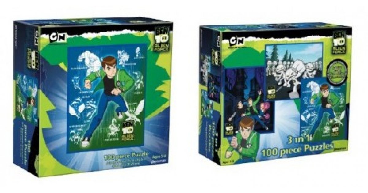 Ben 10 100 Piece Jigsaw And Ben 10 Triple Pack Jigsaw £2.84 and £4.14 ...