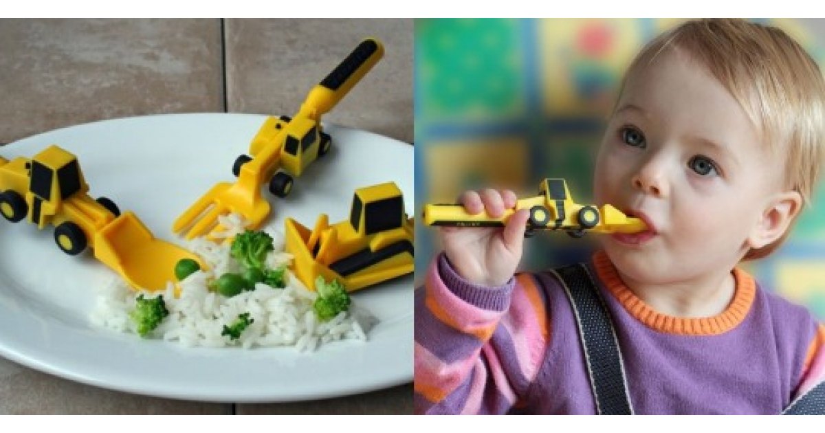 Constructive Eating Digger Cutlery Set £14.50 Delivered @ eBay Store ...