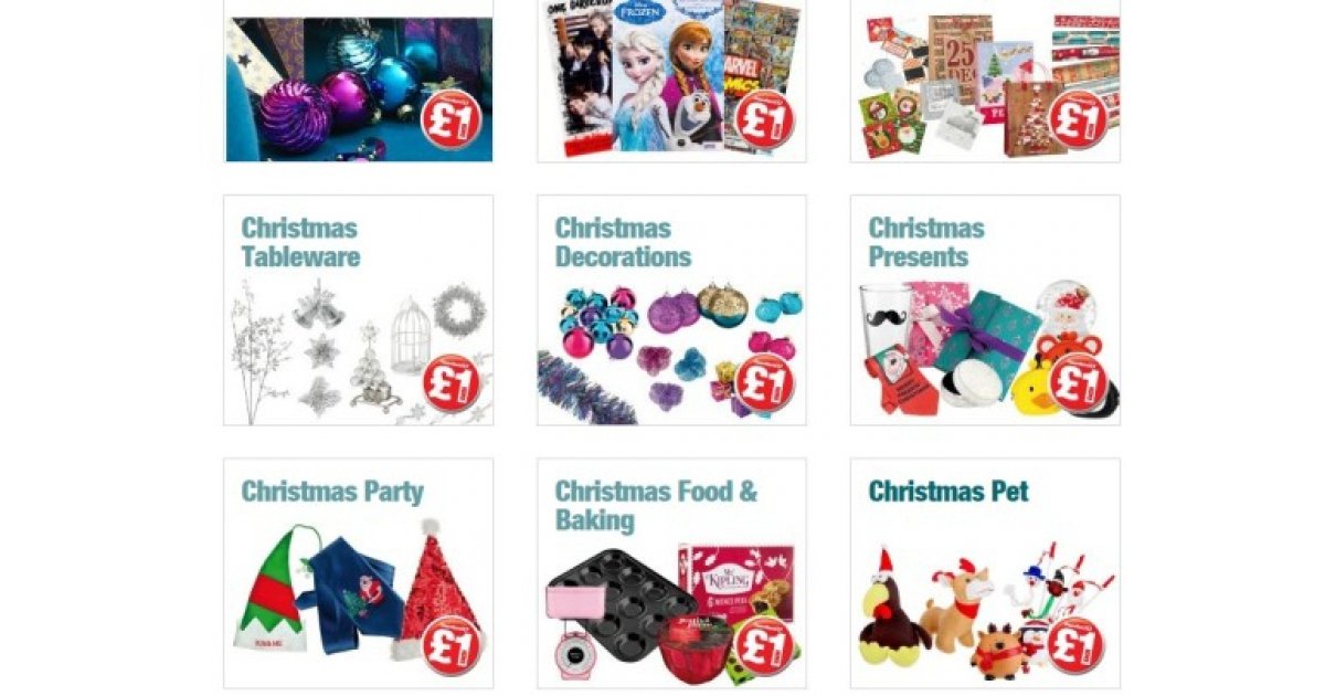 Christmas Present Sacks, DIY Crackers & Decorations @ Poundland