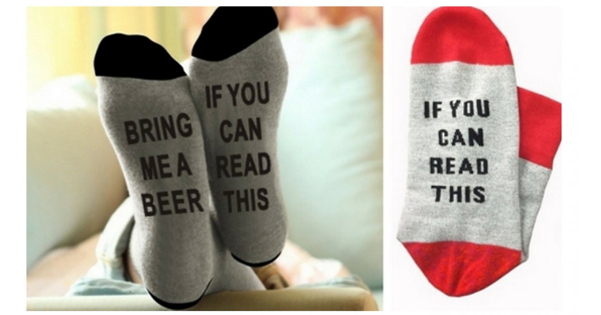'Bring Me A Beer' Novelty Socks £3.99 @ Go Groopie
