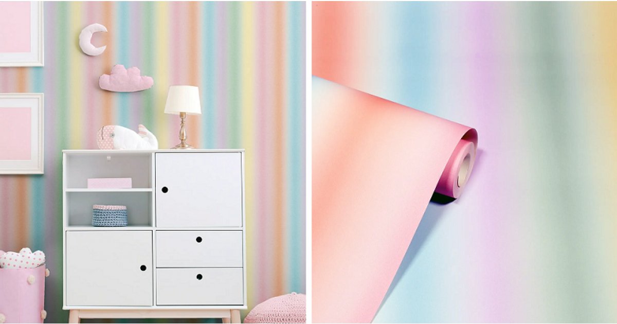Arthouse Rainbow Stripe Wallpaper £9 @ Matalan