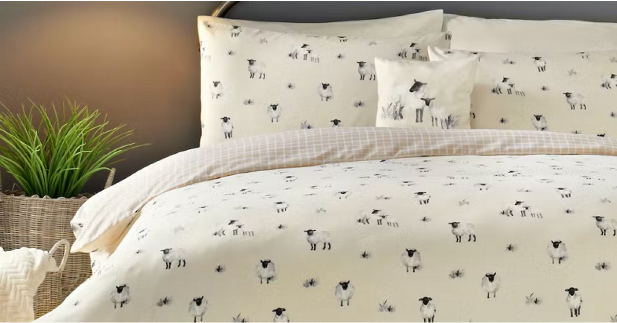 Natural Sheep Duvet Cover From £12 @ Matalan