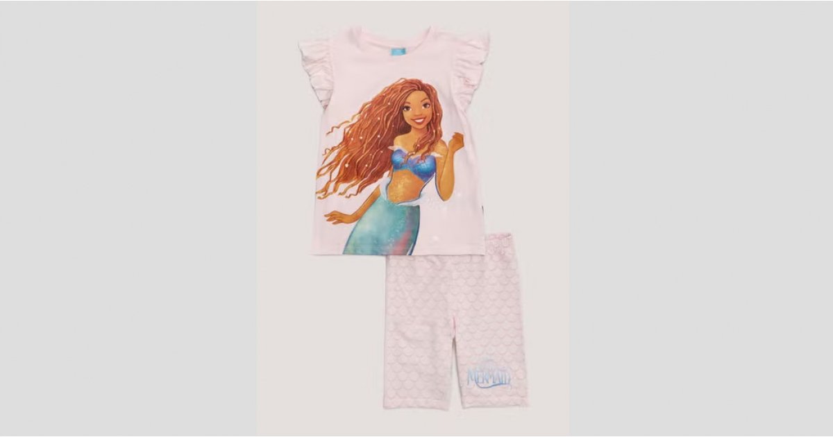 Disney Little Mermaid Shortie Pyjama Set From £12 @ Matalan