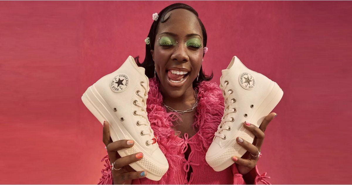 Converse All Star Lift Hi Platform Trainers Egret £45 @ Office