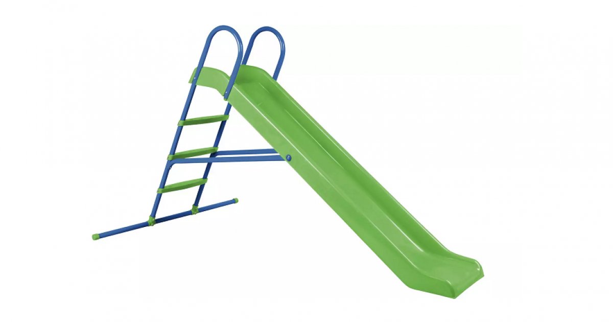 Chad Valley 7ft Kids Garden Slide Green & Blue With Water Sprinkler ...
