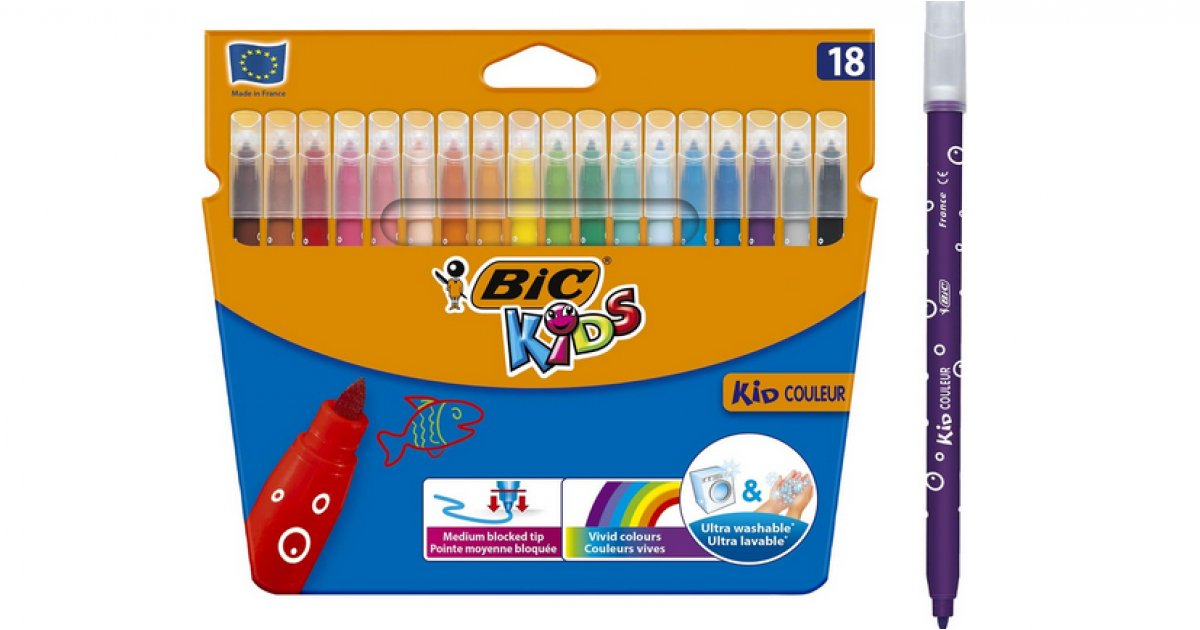 BIC Colour Felt Tip Colouring Pens 18 Pack £2.33 (was £3.50) @ Amazon