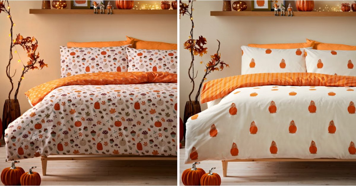 Orange Pumpkin or Pumpkin Dog Duvet Set from £12 @ Matalan