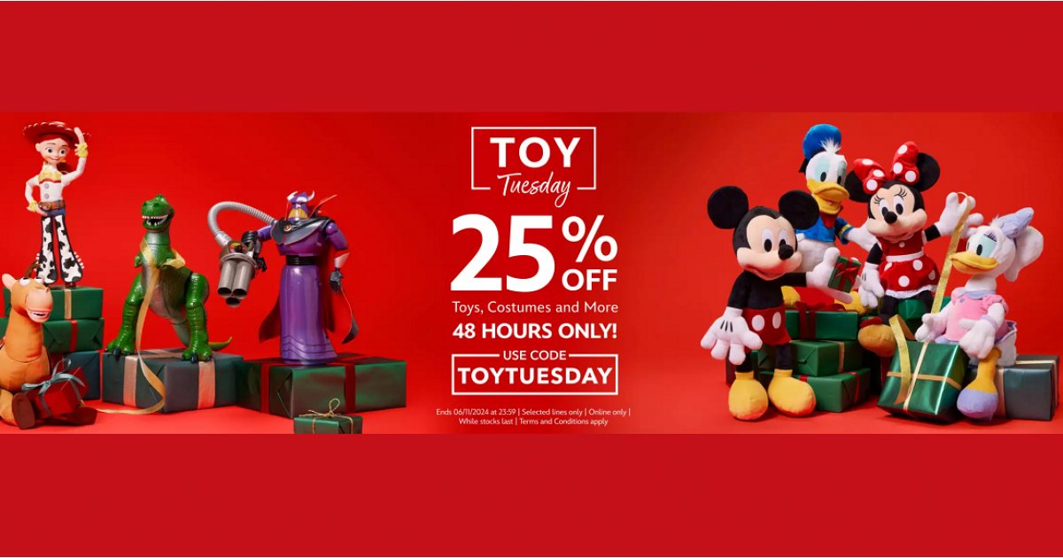 Toy Tuesday: 25% off selected Toys + Extra 10% + Free Delivery with ...