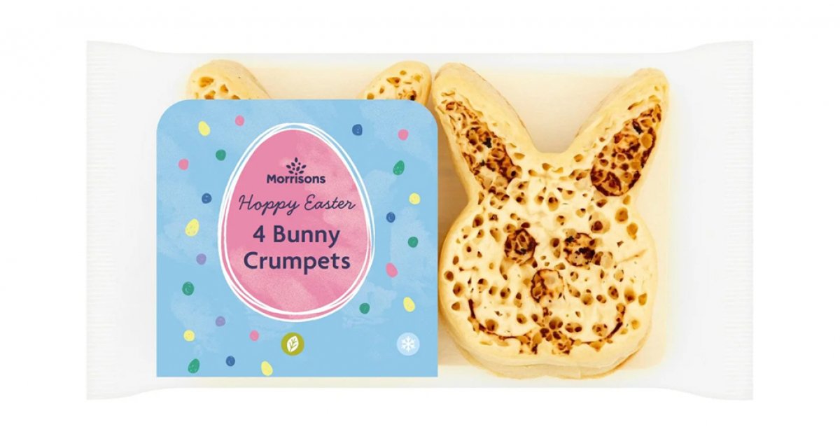 Morrisons Easter Bunny Crumpets 4 Pack 63p @ Morrisons