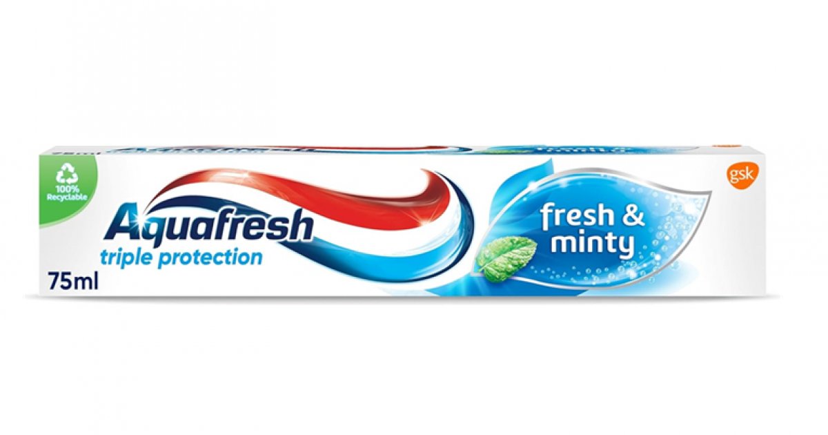 Aquafresh Triple Protection Fresh & Minty Fluoride Toothpaste 75ml 76p ...