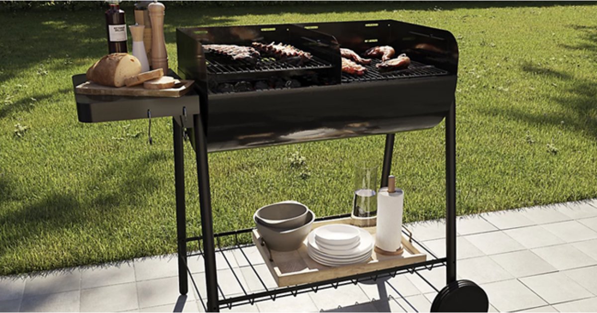 GoodHome Pondera Black Charcoal BBQ £35 @ B&Q