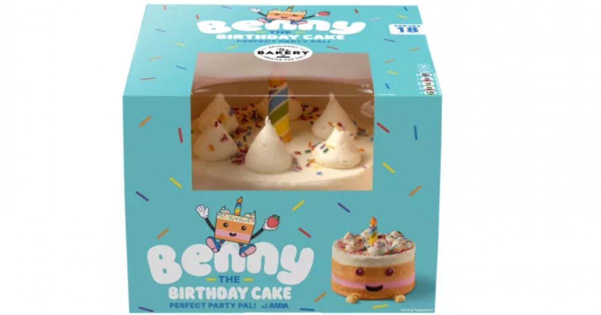 NEW Benny the Birthday Cake Plush Character Cake @ Asda