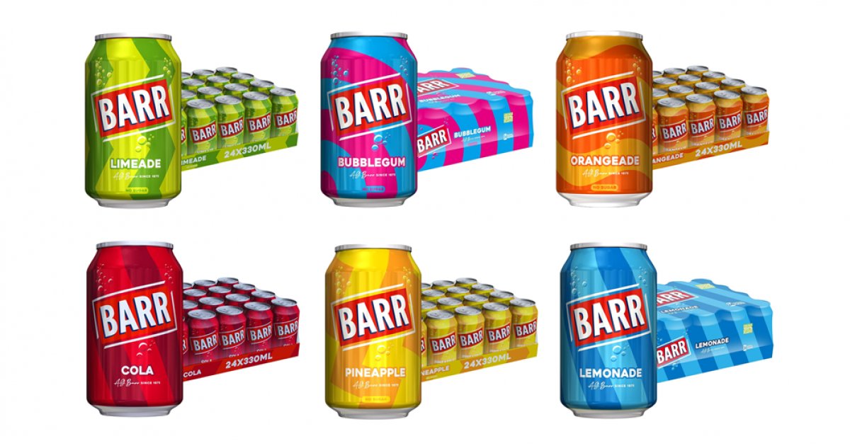 BARR Soft Drinks 24 x 330ml Cans from £5.85 @ Amazon