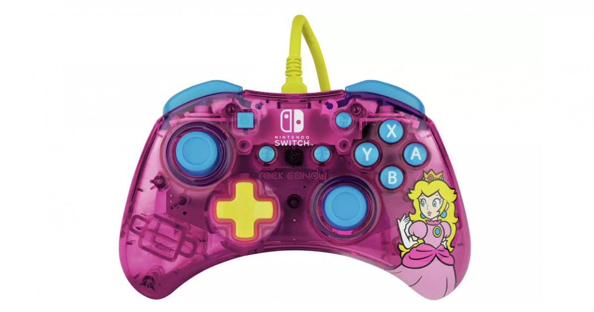 PDP Rock Candy Switch Wired Controller Princess Peach £8.99 @ Argos
