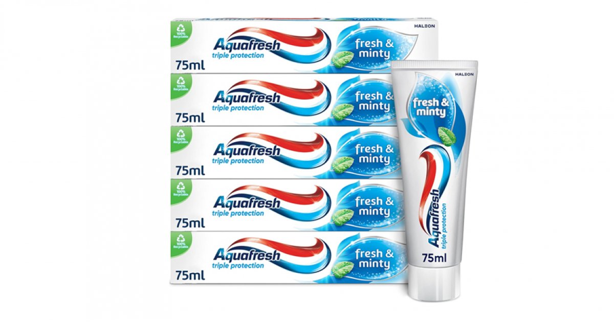 Aquafresh Toothpaste Triple Protection Fresh & Minty Pack of 5 x 75ml £ ...
