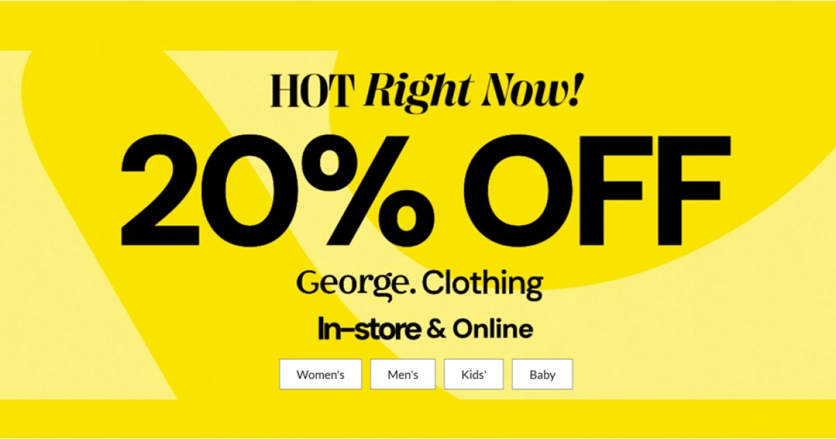 20% Off Clothing @ George at Asda